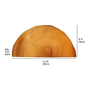 [PJ Collection] Small Live Edge Floating Wall Shelf with Paulownia Wood, Natural Wood Shelf, Floating Wall Shelf, Handcrafted Wall Shelf, Live Edge Wall Shelf