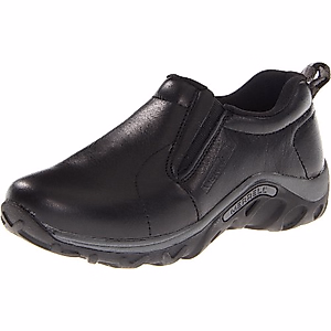 Merrell Jungle Moc Moccasin, Black Leather, 2 US Unisex Big Kid