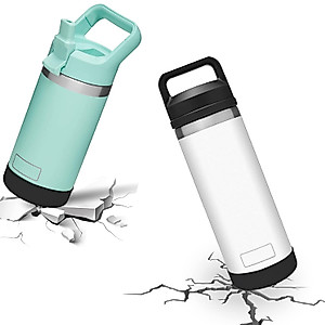 2 PCS Silicone Boot Sleeve for YETI Rambler 12 oz 18 oz, Bottom Protection for Rambler Jr 12 oz Kids Bottle Accessories - Dishwasher Safe