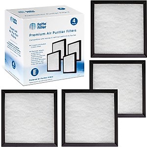 Fette Filter -Replacement Filters Compatible with Holmes Filter E Activated Carbon & Multi Layer Replacement Filter, Compatible with Holmes E HAP116Z, HAPF115 Air Purifier Models - Pack of 4