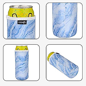 CM Pack of 4 Tall Boy Can Sleeves Soft Neoprene Tallboy Can Covers Bottle Insulators Can Cooler for 24 Fluid Ounce Energy Beer Beverage Drink Cans