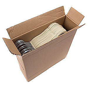 Finnhomy Non-Slip Clothes Hanger for Baby and Kids 30-Pack Velvet Hangers with 10 Finger Clips,Beige