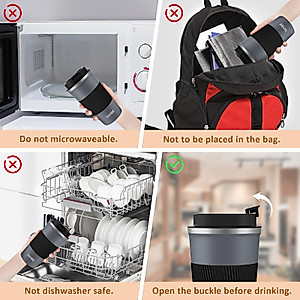 KETIEE Travel Coffee Mug Spill Proof 12oz, Insulated Coffee Mug to Go, Thermo Hot Coffee Tumbler, Reusable Coffee Cups with Seal Lid, Vacuum Stainless Steel Coffee Travel Mugs for Hot/Ice Coffee Tea