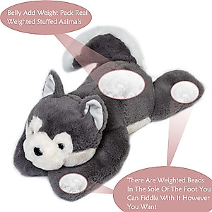 YANGTTOK Huskies Weighted Stuffed Animals, 13.8-30" Plush for Adults & Kids (30IN-3.2LB)