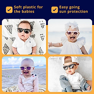 Polarized Baby Sunglasses With Strap - Unbreakable Flexible Infant Sunglasses For Toddlers Newborns 0-24 Months