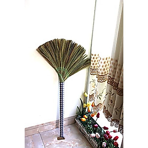 NDP78 Vietnamese Traditional Broom - Choi Dot Sweeps Away Everything Such as Dog Hair, Small dust and Does not Scratch Wooden Floors , Easy to Handle, Product Made from Natural, 39.5 x 8 x 1.5 inches