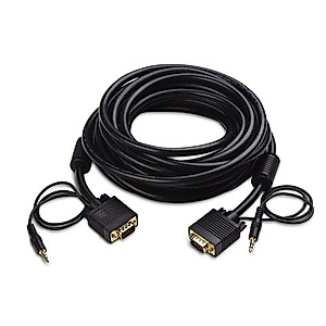 Cable Matters VGA Cable with Audio (SVGA Monitor Cable with 3.5mm Stereo Audio) 25 Feet