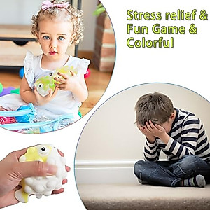 Anboor Pop Fidget Toys, 3D Silicone Puffer Fish Push Bubbles Sensory Toy Pop Stress Ball Anxiety Stress Reliever Toy for Autism Early Education Gift (2 Pack)