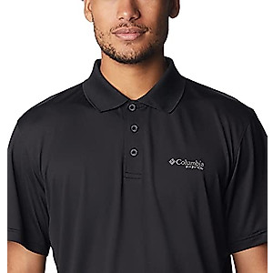 Columbia Men's PFG Skiff Cast Polo Shirt, Breathable, UV Protection Black
