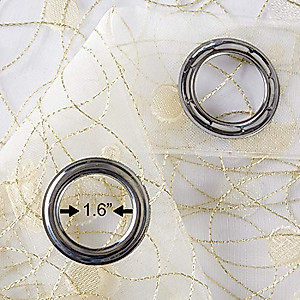 Top Finel Embroidered Dot Voile Sheer Curtains 84 Inches Long for Living Room Bedroom Grommet Window Treatments, Yellowish Light Filtering Drapes 2 Panels, (Beige, 54 W x 84 L)