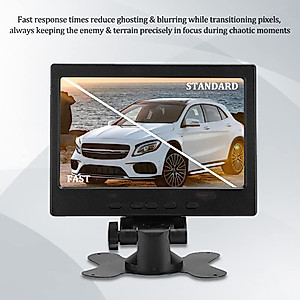 Wendry 7 Inch Monitor,1080P HDMI Computer Monitor,16:9 LED Backlight Display for,Portable VGA AV HDMI Computer Screen with Stand for Car Display, CCTV, LCD Full HD Monitor