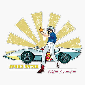 Speed Racer Retro Japanese Bumper Sticker Window Vinyl Decal 5"