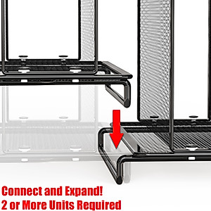 2 Pack - SimpleHouseware 5 Section Upright File Sorter Organizer, Black