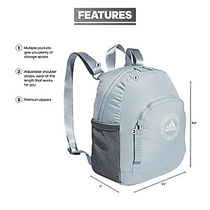 adidas Linear 3 Mini Backpack, Wonder Blue/White, One Size