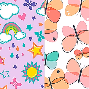 The Honest Company Clean Conscious Diapers | Plant-Based, Sustainable | Sky's the Limit + Wingin It | Club Box, Size 6 (35+ lbs), 44 Count