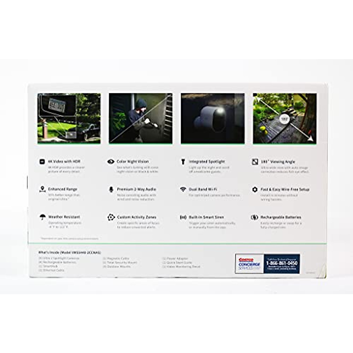 Arlo outdoor Ultra 2 Spotlight Camera Wire Free Security System 4 Pack with Total Security