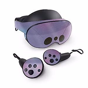 MightySkins Glossy Glitter Skin Compatible with Meta Quest Pro - Purple Fog | Protective, Durable High-Gloss Glitter Finish | Easy to Apply, Remove, and Change Styles | Made in The USA