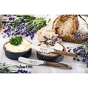 Laguiole Style de Vie Butter knives Luxury Line, set of 4, olive wood