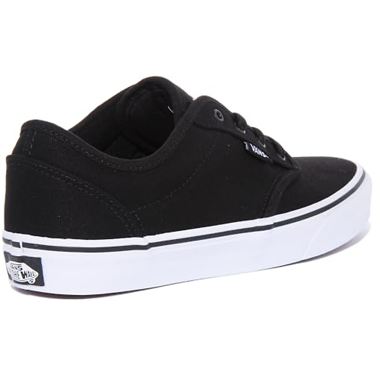 Vans Low-Top Sneakers, Canvas/Black/Black, 3 US Unisex Little Kid