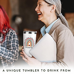 SUCHAGIFT Teacher Appreciation Gifts - Teacher Gifts for Women - Teachers Appreciation Week, Back To School, Birthday Gift - Thank You Gift Ideas for Teachers Women Daycare - 20 Oz White Tumbler