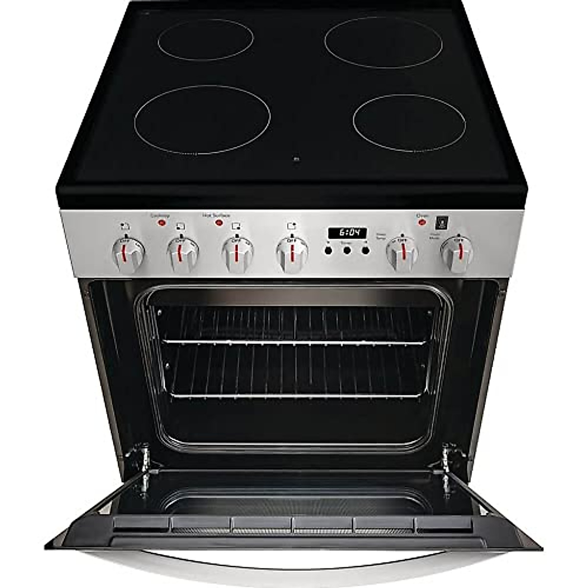 Frigidaire FCFE2425AS 24" Electric Freestanding Range with 4 Burners, Smoothtop Cooktop, Storage Drawer, in Stainless Steel