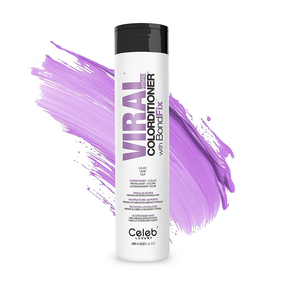Celeb Luxury Intense Color Depositing Colorconditioner Conditioner + BondFix Bond Rebuilder, Vegan, Sustainably Sourced Plant-Based, Semi-Permanent, Viral and Gem Lites Colorconditioners