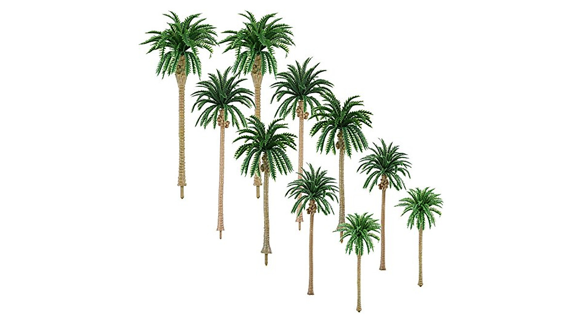 Realistic Miniature Palm Trees Set for Dioramas & Model Railways