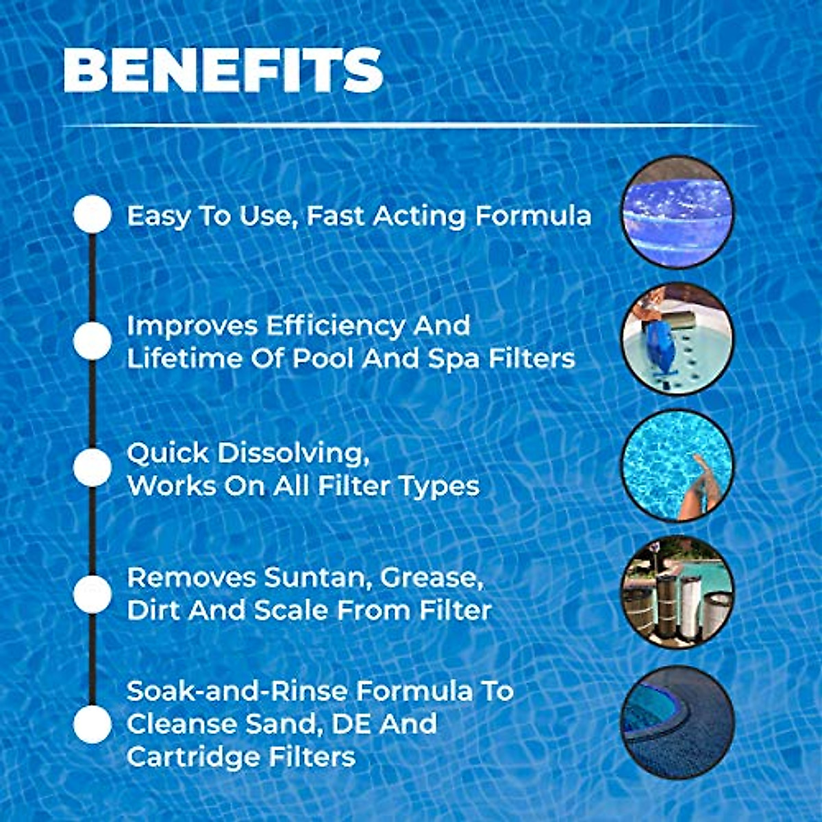 Hot Tub Filter Cleaner Soak, Pool Filter Cleaner & Pool Cartridge Cleaner - Spa Filter Cleaner Soak & Spa Filter Cleaning Solution for HotTub Cartridges. Easy to Use Filter Degreaser | AquaDoc 32oz