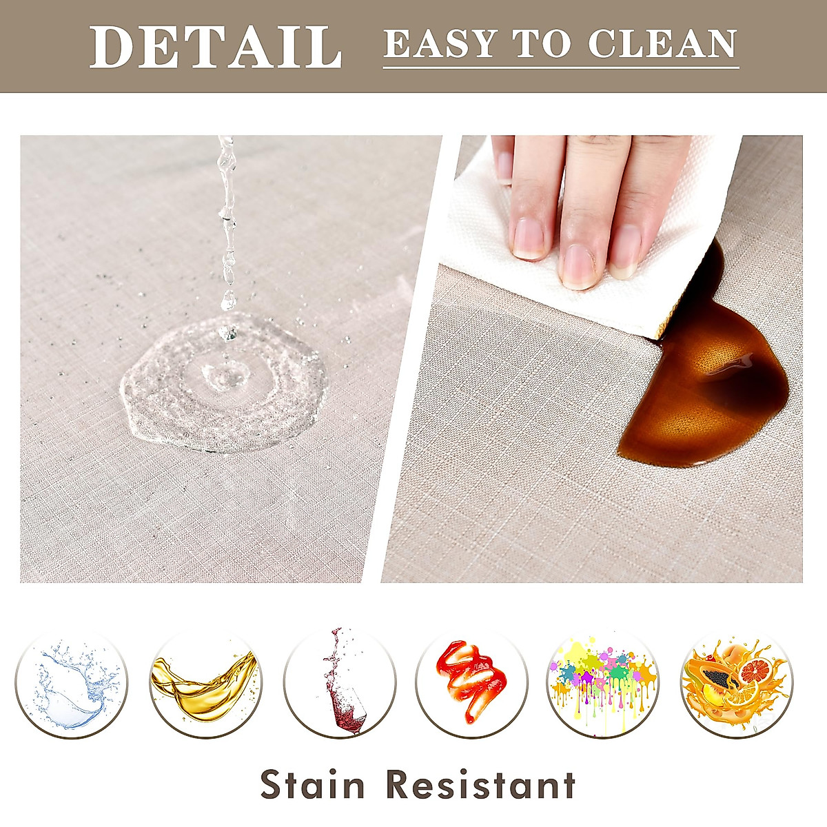 Nasitos 2 Pack Round Clear Plastic Tablecloth Protector 70 Inch-100% Waterproof Table Cover Vinyl Plastic Sheet, Thick Non Slip Wipeable Circular Table Cloth for Wedding, Banquet, Restaurant, Parties