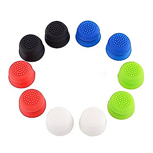 2 x Analog Gamepad Raised Antislip Thumb Stick Grips Thumbsticks Joystick Cap Cover for PS4, PS3, Xbox 360, Xbox One Controller (Black)