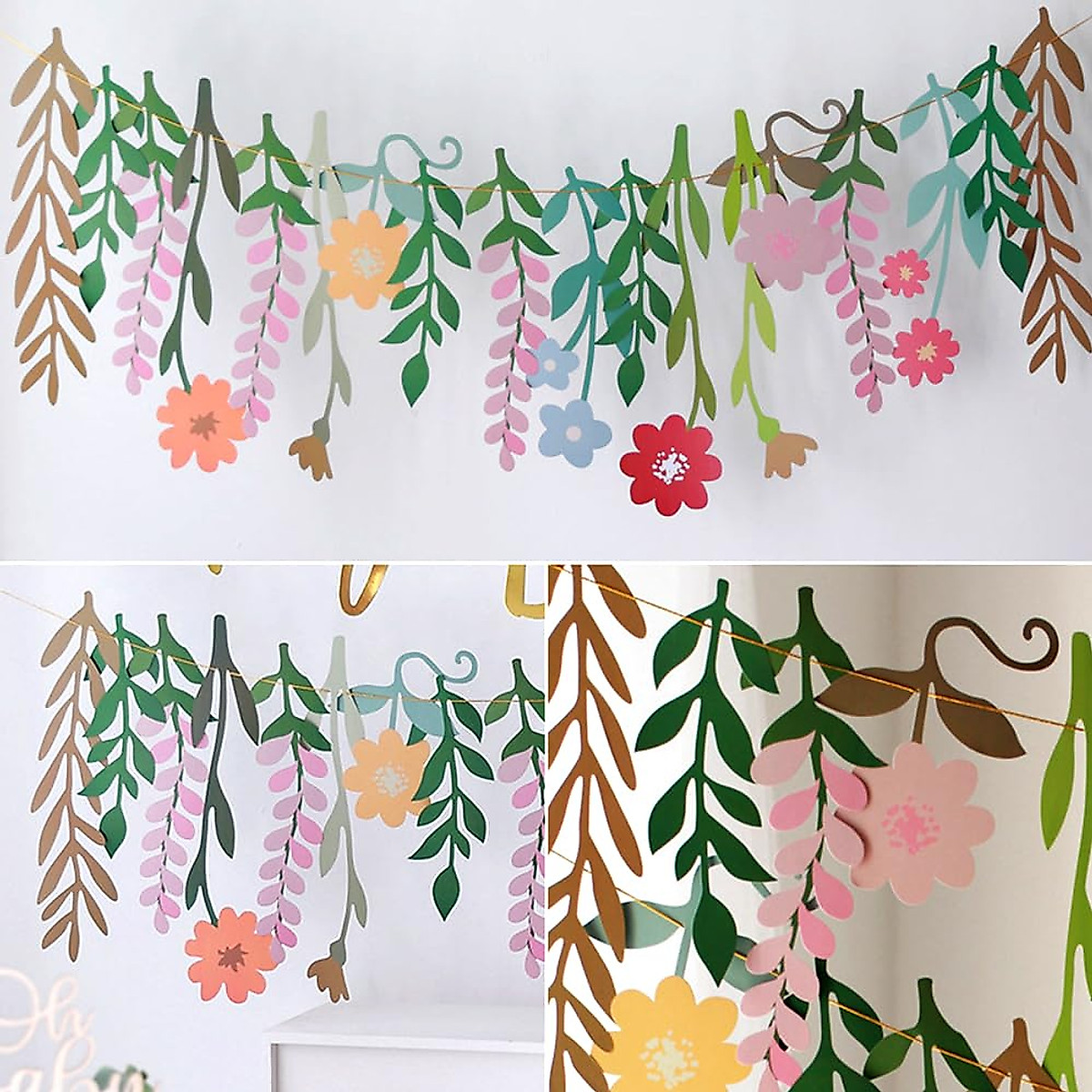 Colorful Wildflower Garland for Party Decorations
