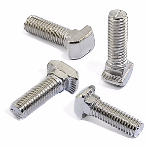 Metric M6 x 25mm Thread T Slot,Drop-in Bolt T-Bolt,Hammer Head Bolt,T Screw Stud for 3030 Series Standard 8mm T-Slot Aluminum Extrusion Profile,Carbon Steel Nickel Plated (3030 Series,40Pcs)