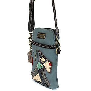 CHALA Crossbody Cell Phone Purse | Women's Wristlet Handbags with Adjustable Strap (Indigo - Schnauzer)