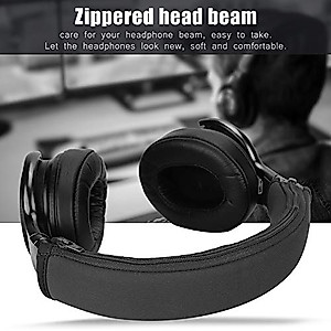 Headphone Headband Cover Headphone Pad Headband Replacement Headset Cushion Soft Earphone Pad Cover, Protect Headphone Beam, for Iron Triangle M50 Headphone (Black)