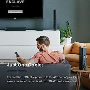 Enclave CineHome PRO - 5.1 Wireless Plug and Play Home Theater Surround Sound System - THX, Dolby, DTS WiSA Certified - includes 5 Active Wireless Speakers, 10-inch Subwoofer & CineHub Transmitter