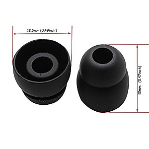 Toeasor Powerbeats 2 Replacement Earbuds Powerbeats3 Ear Buds Double Flange Silicone Ear Tips Compatible with Beat by Dr Dre Powerbeats 2 Powerbeats 3 in-Ear Earphones Earbuds (10pcs)