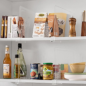 HBlife 12 Inches Tall [Extra Tall Version] Shelf Dividers, Purse Organizer for Closet, Clear Acrylic Bookshelf for Organization Closet Organizers and Storage for Handbags, 6 PCS