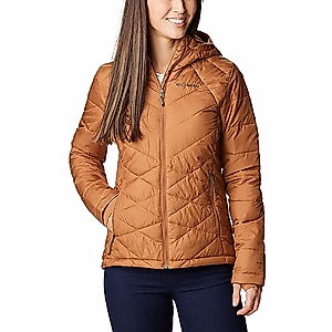 Columbia Women's Heavenly Hooded Jacket, Camel Brown, Large