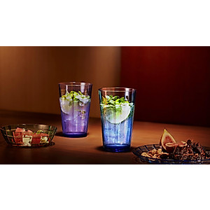 SCANDINOVIA - 26 oz Unbreakable Premium Iced Tea Drinking Glasses Tumbler (Set of 6) - BPA Free Super Grade Acrylic Plastic Cups - Dishwasher Safe, Juice, Beverages, Drinks, Cocktails