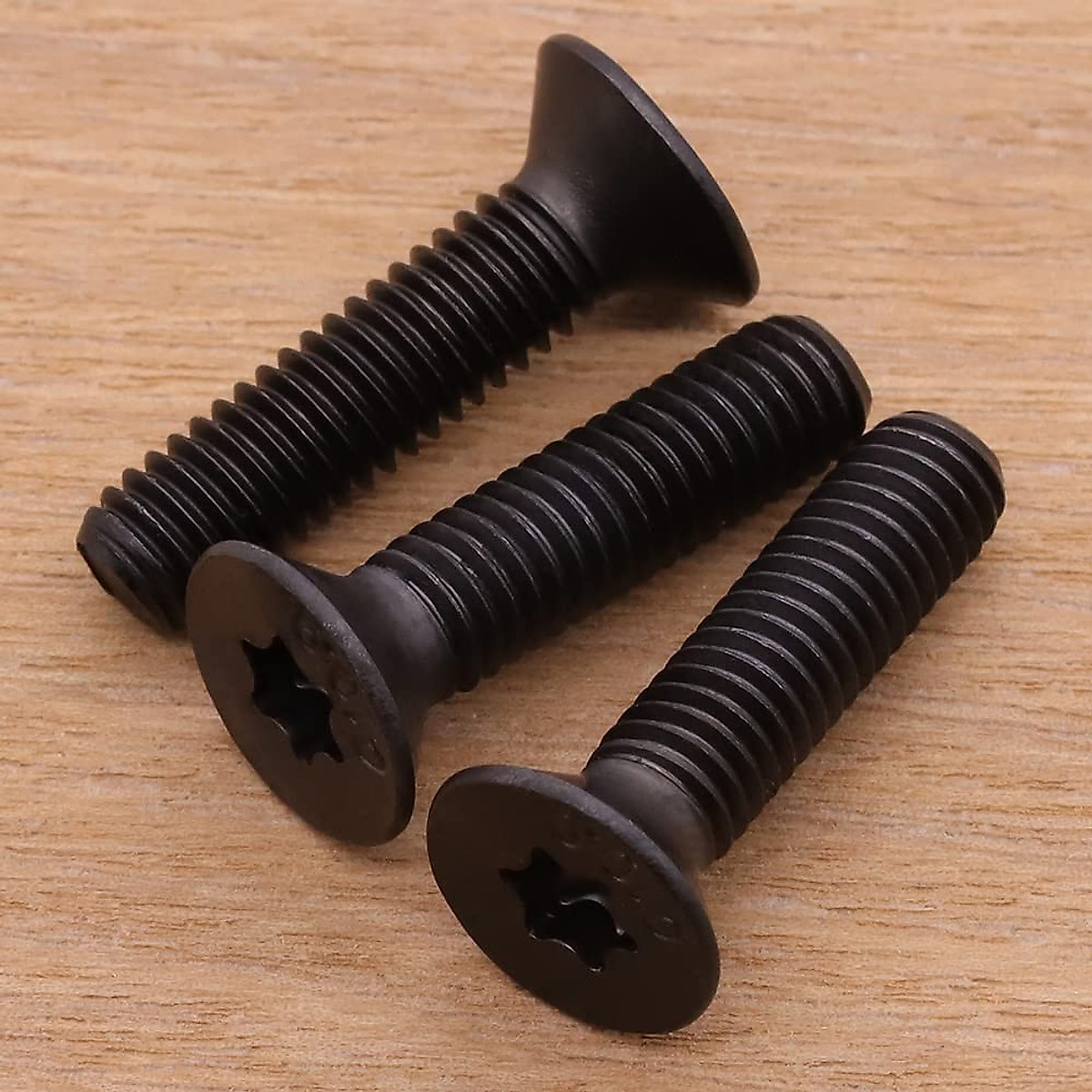 M6-1.0 x 30mm Flat Countersunk Head Torx Security Machine Screws Bolts, Black Oxide Finish, 10.9 Grade Alloy Steel, Full Thread, Pack of 30