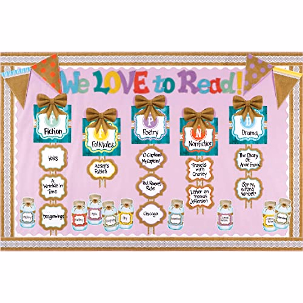 Teacher Created Resources Shabby Chic Burlap Accents (77192)