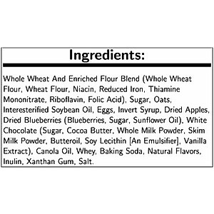 Readi Bake Benefit Apple Blueberry Chip Bar, 2.5 Ounce -- 48 per case.