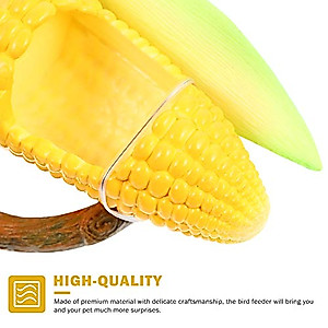 Happyyami Cockatiel Feeder 1PC Corn Shaped Food Bowl Birds Water Dinking Feeder Plastic Feeding Supplies Pet Feeder Pet Feeding Basin Food Feeder for Pet Bird Pigeon Parrot Canaries Parrot Feeder