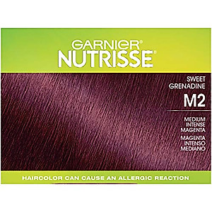 Garnier Hair Color Nutrisse Ultra Color Nourishing Hair Color Creme, Sweet Grenadine M2, 1 Count