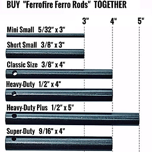 FERROFIRE Striker SA02 Super Sharp Big Serrated Ferro Rod Striker Carbon Alloy Steel Striker for Generating Sparks Without Lanyard (Pack of 2)