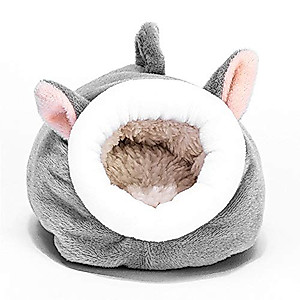 FLAdorepet Hamster Bed Houses and Hideouts Small Animal Pet Cave Bed Cage Nest Accessories (S(5.1 * 3.9 * 3.9inch), Elephant)
