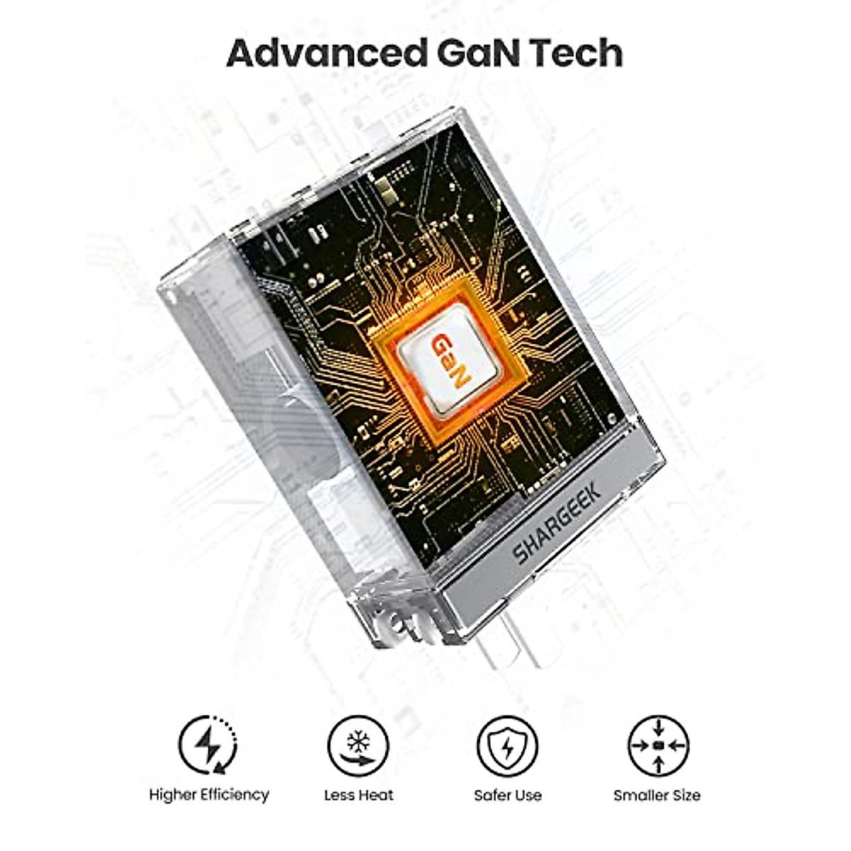 Shargeek USB C Charger, GaN Charger 100W, Wall Charger Multiport Quick Charging Station for iPhone 14/Pro, PPS PD 3.0 MacBook Pro/Air, Dell XPS, Pixel, iPad Pro, and More (Yellow)