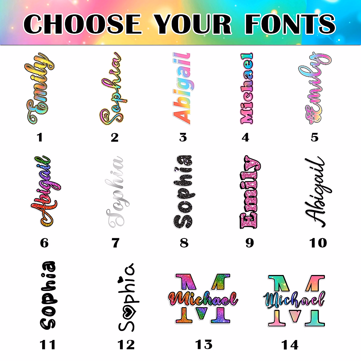 MyPupSocks Personalized Insulated Water Bottle Custom Kids Glitter Water Bottle with Name Water Bottle Custom Gift for Girl Back to School