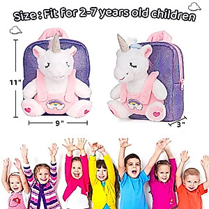 Redeo Unicorn Backpack Unicorns Gifts for Girls Toddler Backpack for 3 Year Old Girl with Unicorn Stuffed Animals Plush Toys for 3 4 5 6 7 Year Old Girl Birthday Gifts