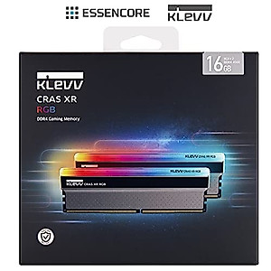 KLEVV CRAS XR RGB DDR4 16GB (2x8GB) 4000MHz CL19 1.4V Gaming Desktop Ram Memory SK Hynix Chip XMP 2.0 Ready (KD48GU880-40B190Z)